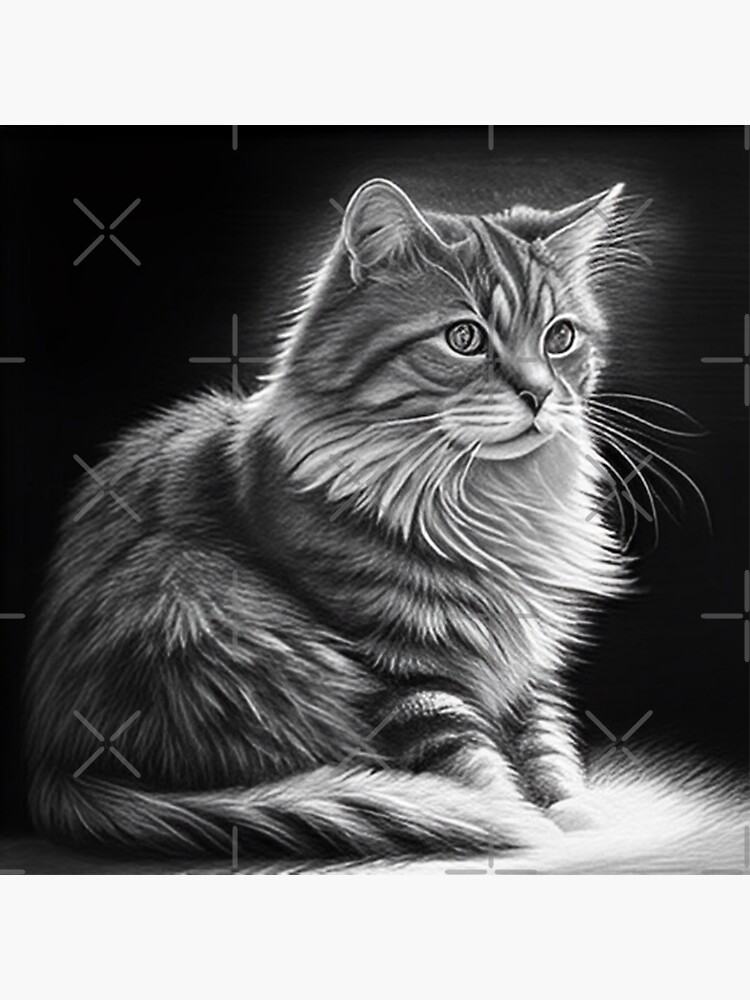 "Cat pencil drawing " Sticker for Sale by Pencil-Art | Redbubble