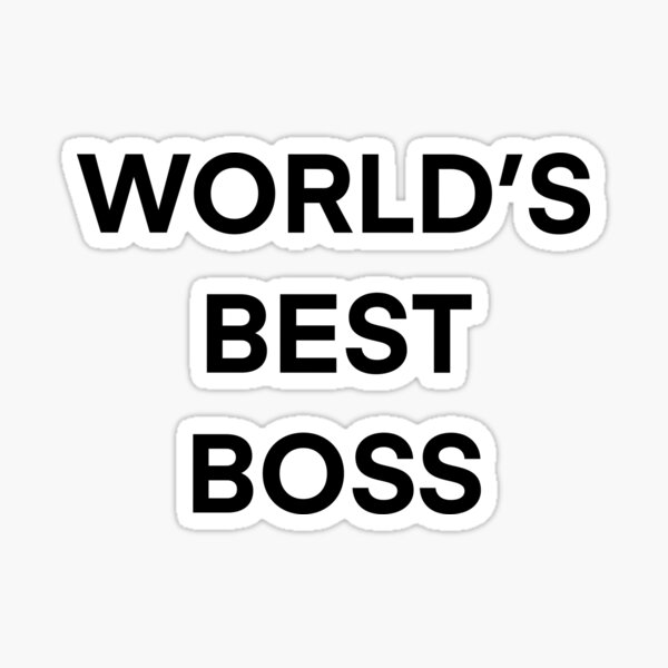"World's Best Boss" Sticker for Sale by thebcarts | Redbubble