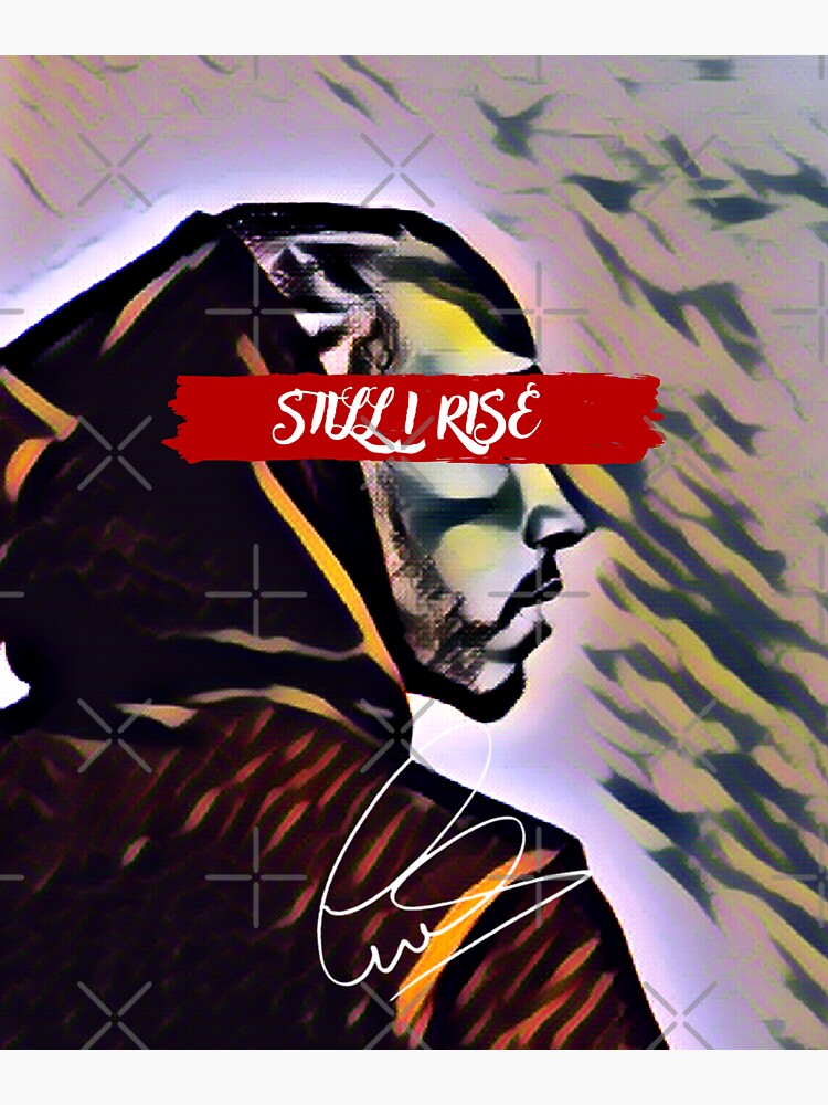 "Still I rise Lewis Hamilton fanart" Sticker for Sale by F1MemesAT ...
