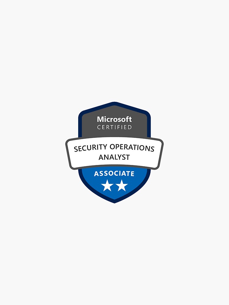 "Microsoft Certified Security Operations Analyst Associate" Sticker for Sale by eyour631 | Redbubble