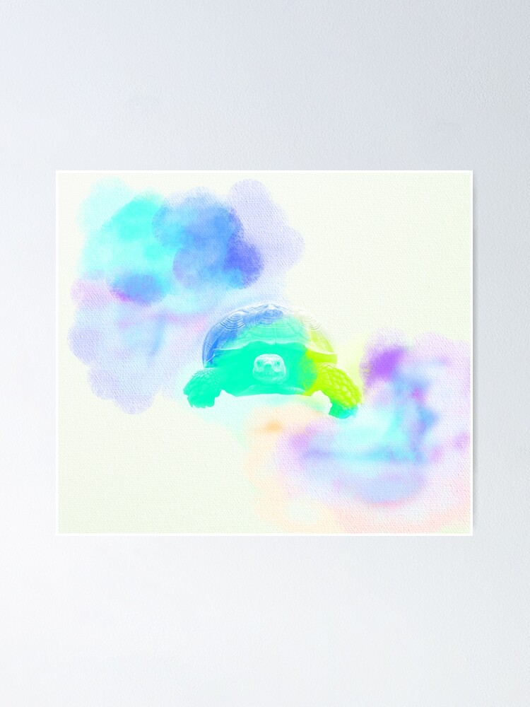 "Watercolor Sulcata Tortoise" Poster by misimichu | Redbubble