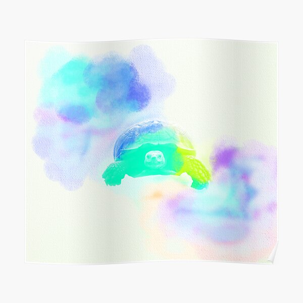 "Watercolor Sulcata Tortoise" Poster by misimichu | Redbubble