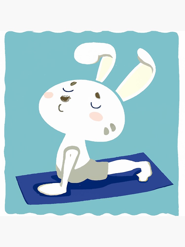 "Rabbit doing yoga " Poster for Sale by J-Brezy | Redbubble