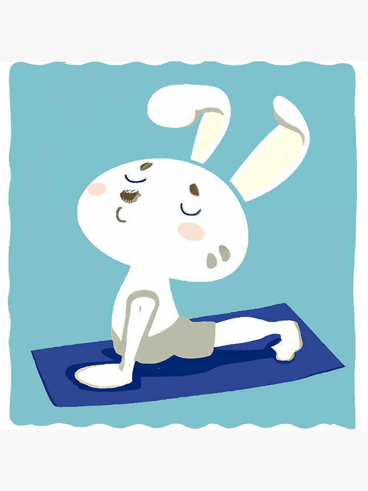 "Rabbit doing yoga " Sticker for Sale by J-Brezy | Redbubble