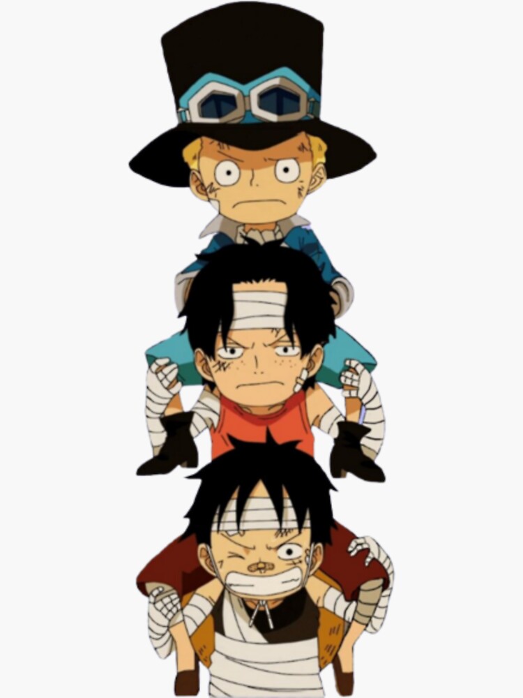 "Ace Luffy and Sabo one piece" Sticker for Sale by Swidoni | Redbubble