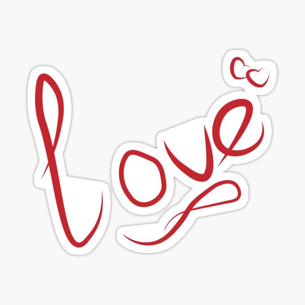 "love" Sticker for Sale by imaginativeLogo | Redbubble