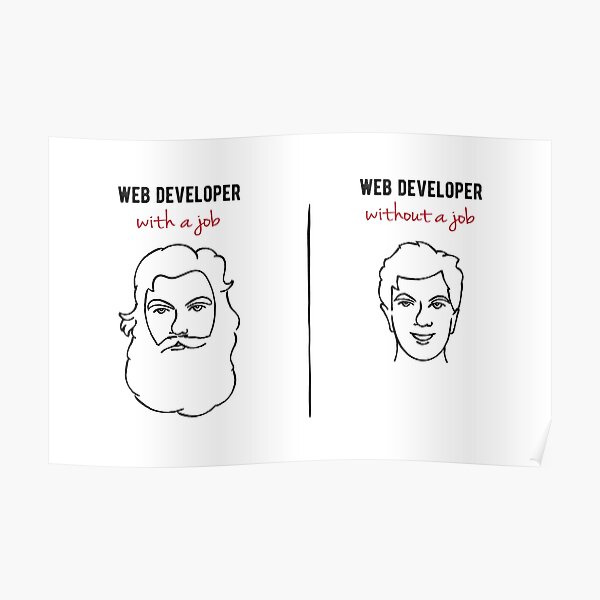 "Web Developer With/Without a Job - Funny Programming Jokes - Light ...