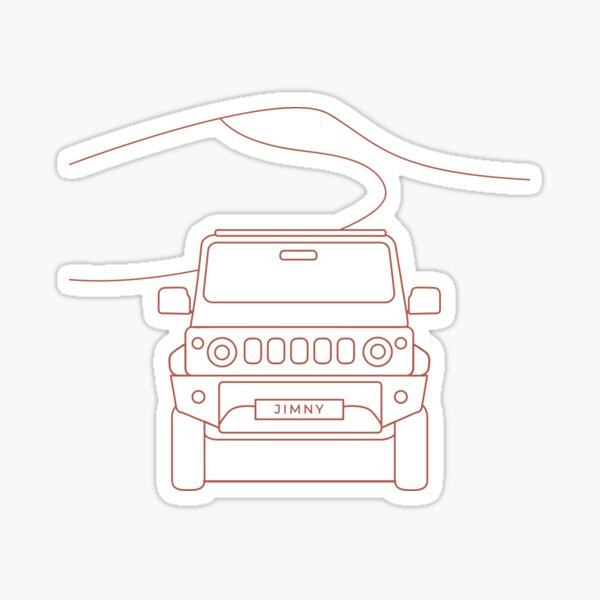 "Simply Suzuki Jimny Line Art" Sticker for Sale by stoicjimny | Redbubble
