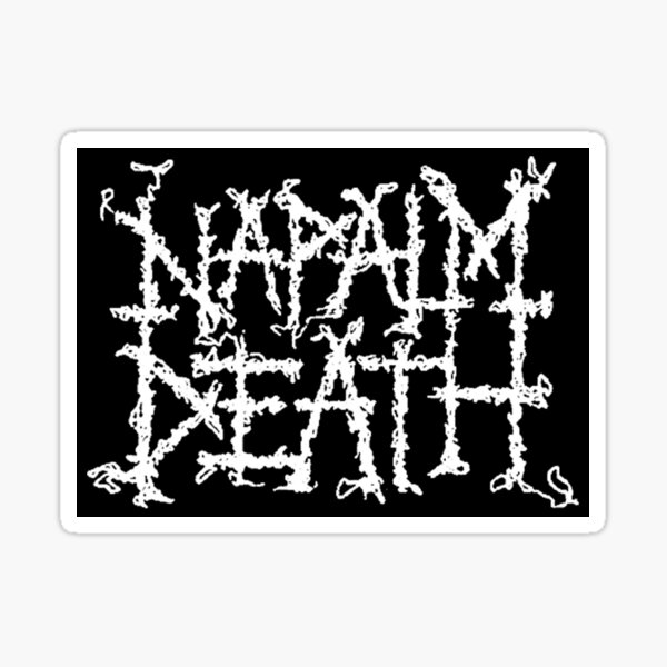 "Napalm Death Logo" Sticker for Sale by ToHellAndBack8 | Redbubble