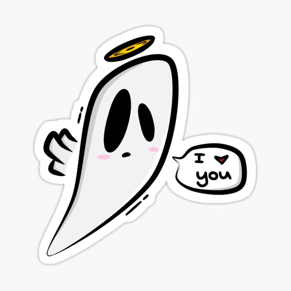 "sweet ghost" Sticker for Sale by BlackmoonMaze | Redbubble