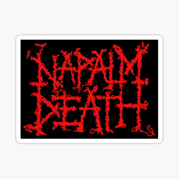 "Napalm Death Logo" Sticker for Sale by ToHellAndBack8 | Redbubble