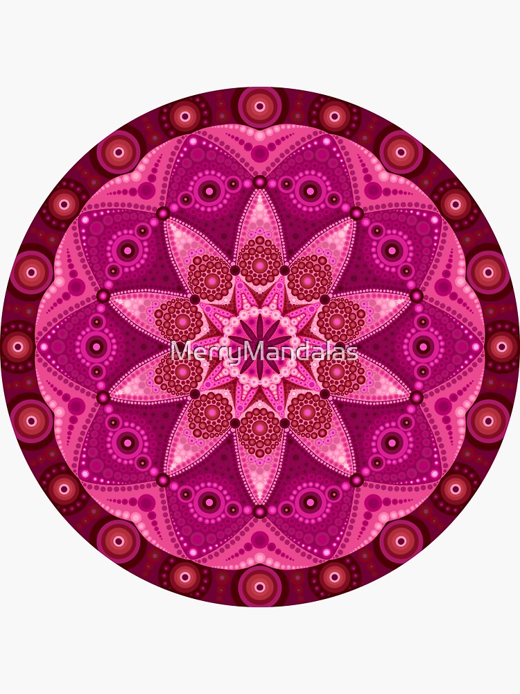 "October Birthstone Mandala Design - Tourmaline" Sticker for Sale by ...