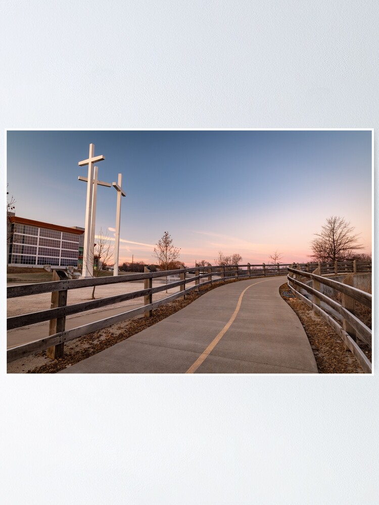 "Razorback Greenway Bike Trail At Dawn - A Spiritual Journey" Poster ...