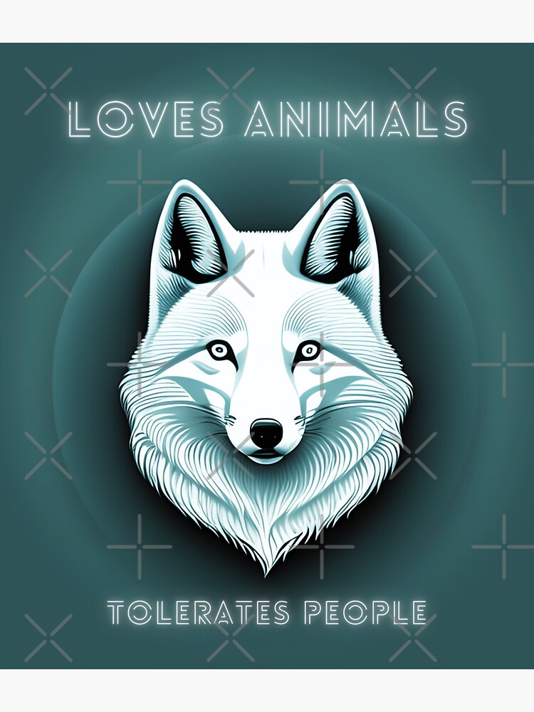 "Loves animals tolerates people cool quote " Sticker for Sale by ...