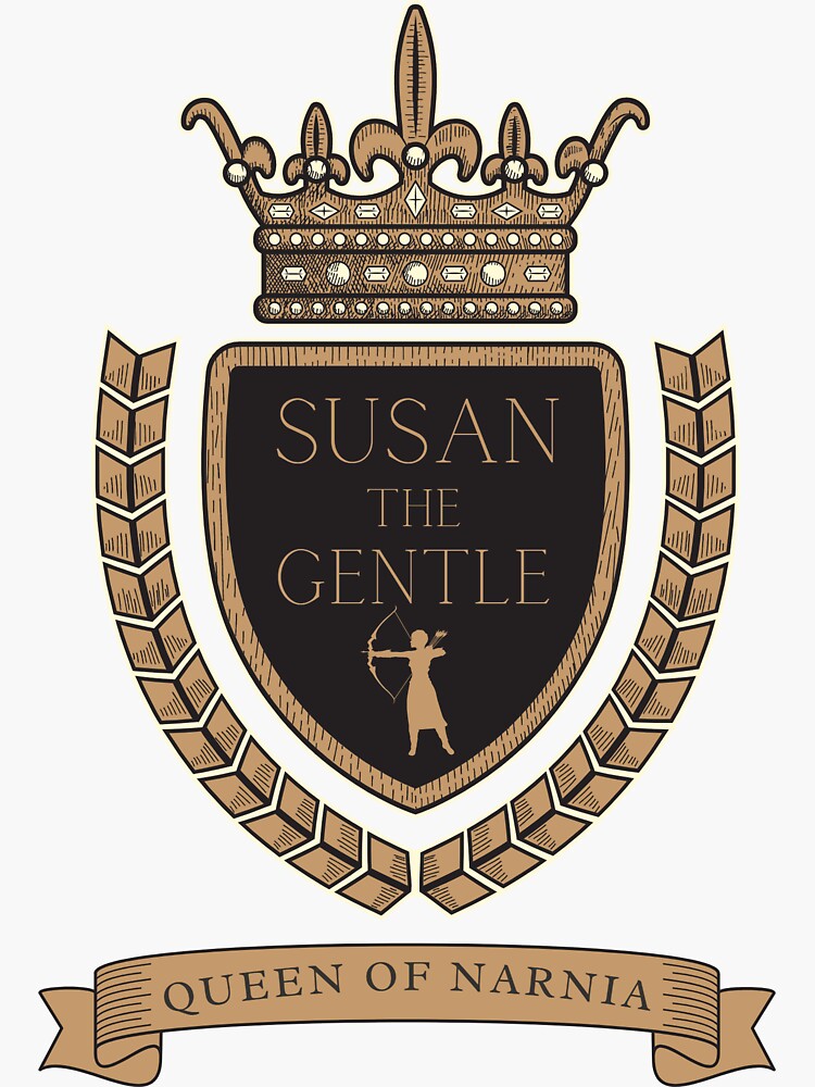"Susan the Gentle Queen of Narnia Pevensie siblings archer royal crest ...