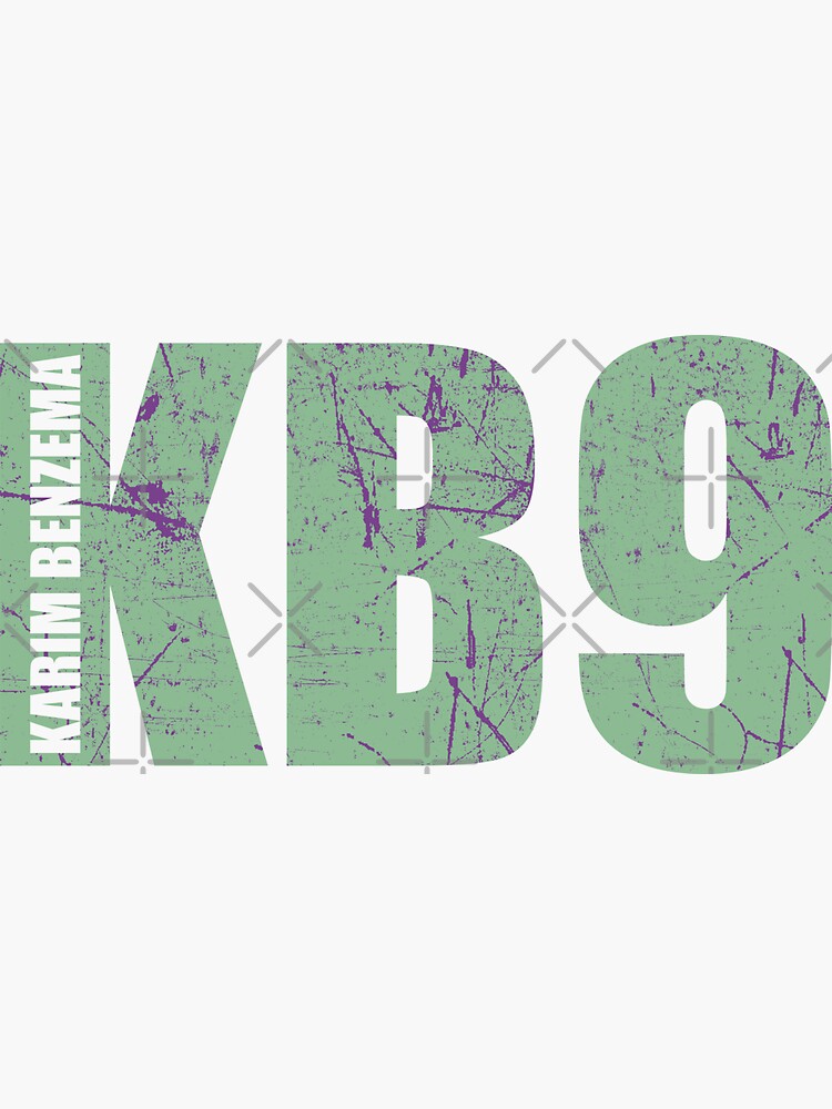 "Karim Benzema KB9" Sticker for Sale by readmytees | Redbubble