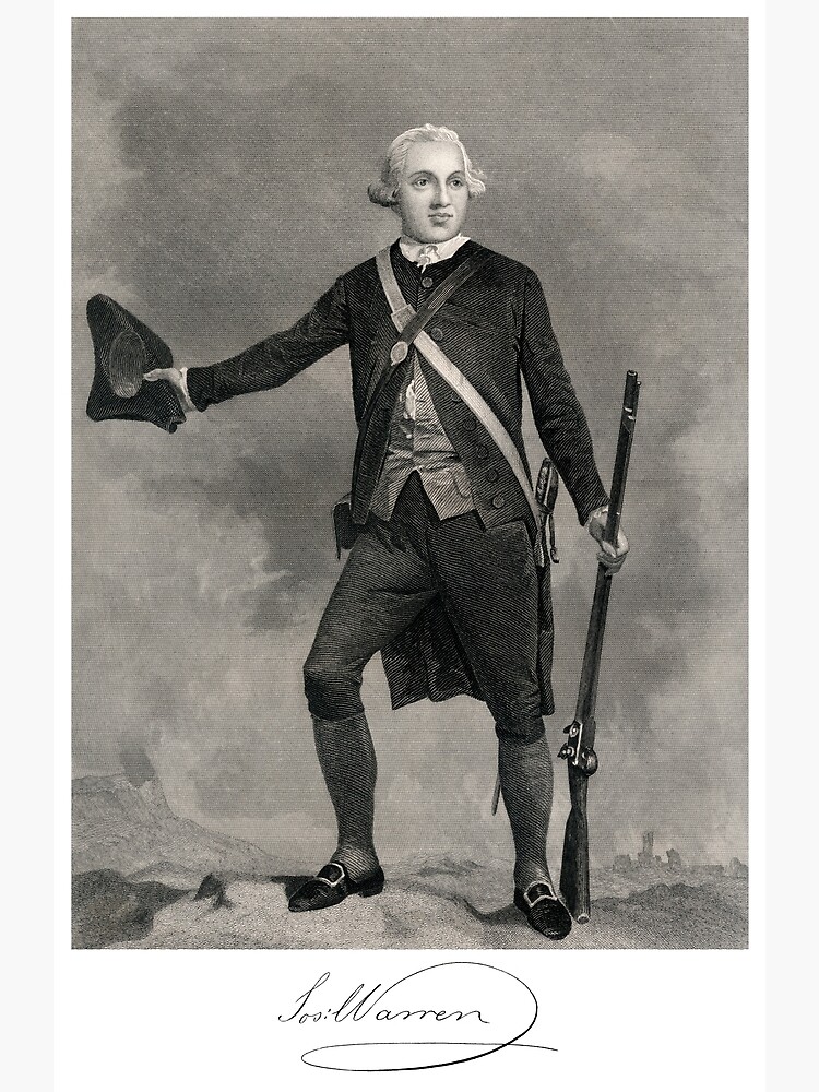 "1775 General Joseph Warren, Battle of Bunker Hill" Poster for Sale by ...