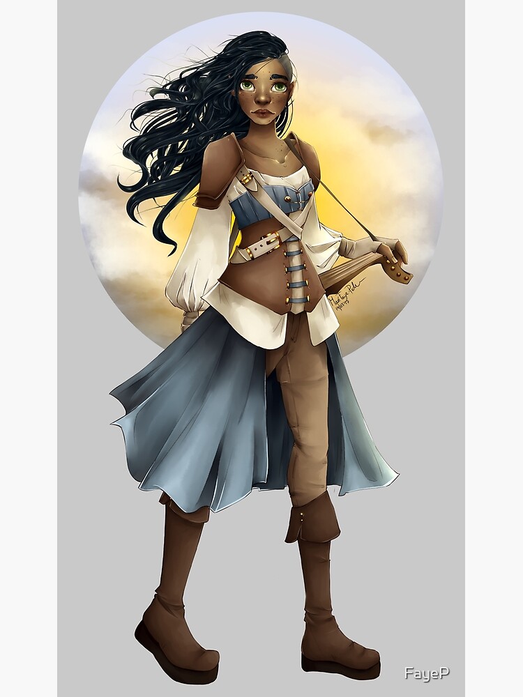 "Half Elf Bard" Canvas Print by FayeP | Redbubble