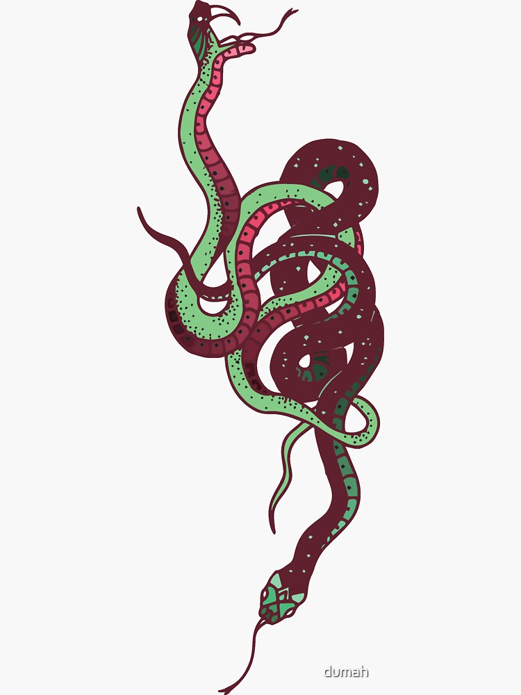 "snakes" Sticker for Sale by dumah | Redbubble