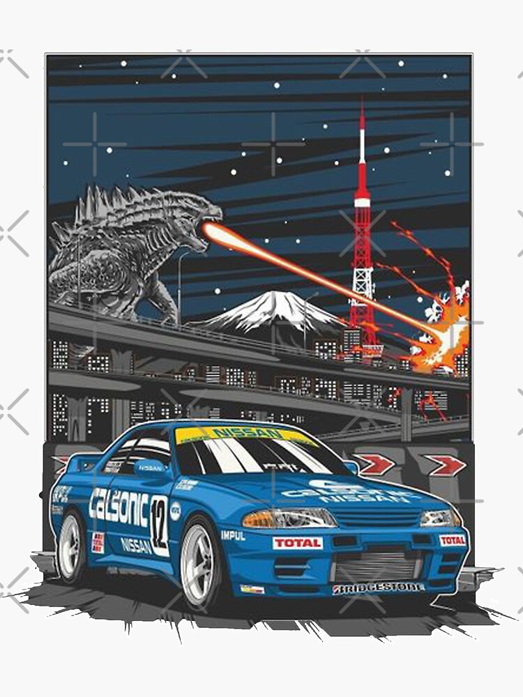 "Nissan R32 Cool Design " Sticker for Sale by blessart | Redbubble