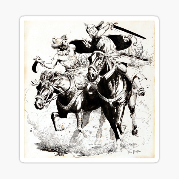 "Hal Foster - Prince Valiant" Sticker for Sale by Lira-Studio7 | Redbubble