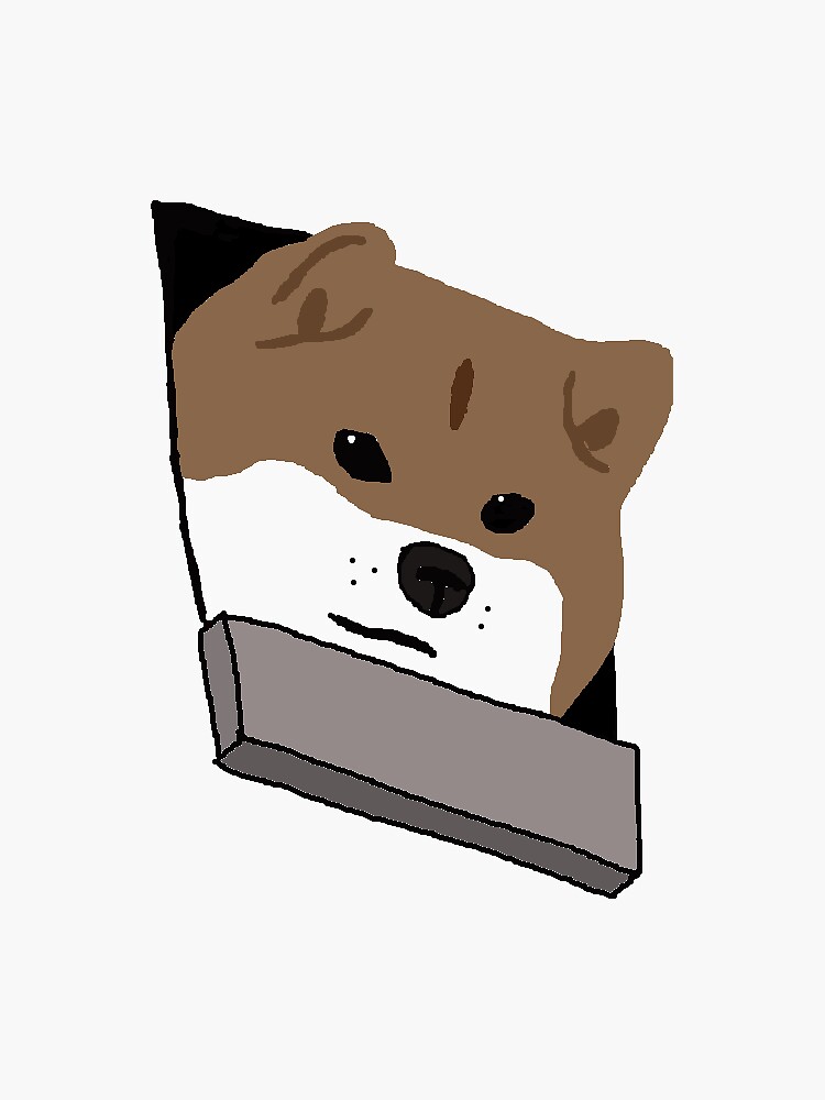 "Window Shiba" Sticker for Sale by spaceshipzone | Redbubble