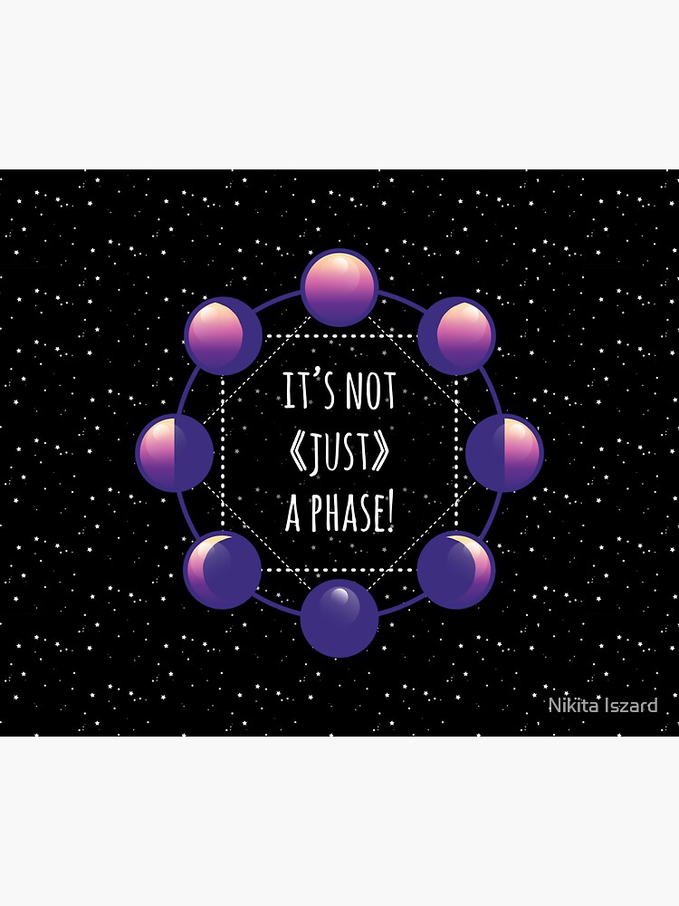 ""It's Not 'Just' a Phase!" Moon Phases" Sticker for Sale by ...