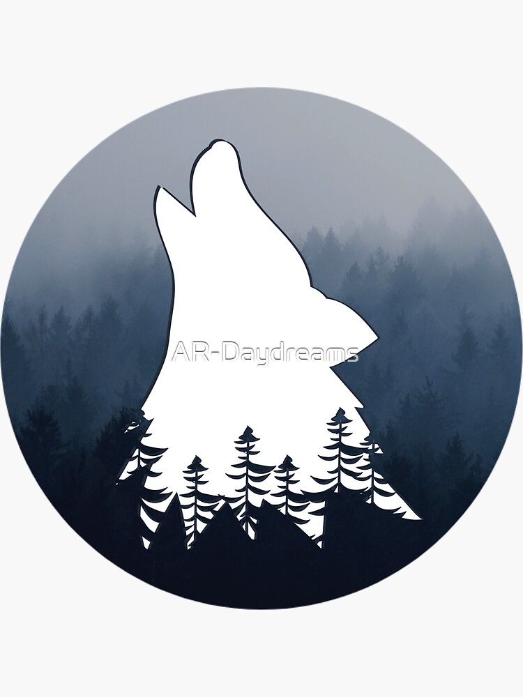 "Howling Wolf" Sticker for Sale by AR-Daydreams | Redbubble
