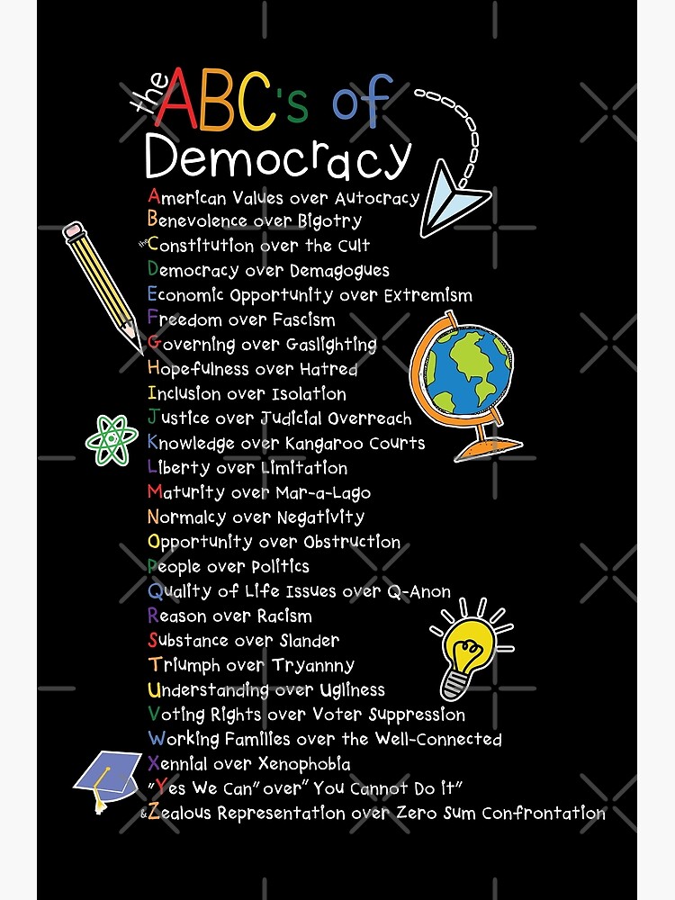 " The ABC's of Democracy Learning" Art Print for Sale by edhie815 ...