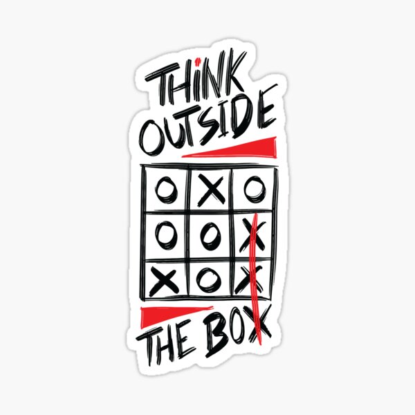 "Think outside the box" Sticker for Sale by JustBeLit | Redbubble