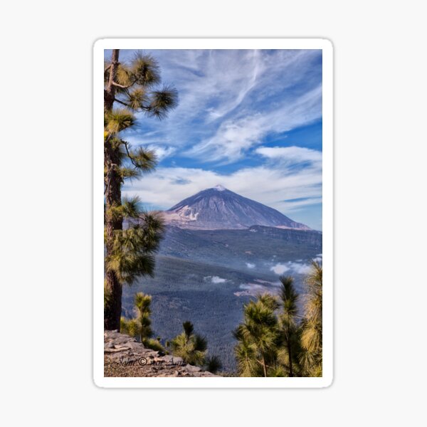 the volcano that's kissing the sky... " Sticker by John44 | Redbubble