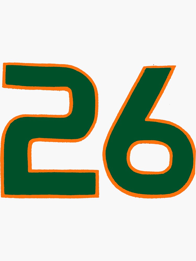 "26 Round Number Logo" Sticker for Sale by miketex91 | Redbubble