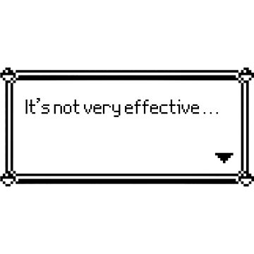"It's Not Very Effective..." Sticker for Sale by daybae-designs | Redbubble