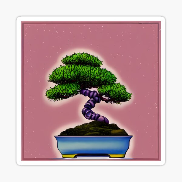 "Bonsai tree " Sticker for Sale by BigBrainArtwork | Redbubble