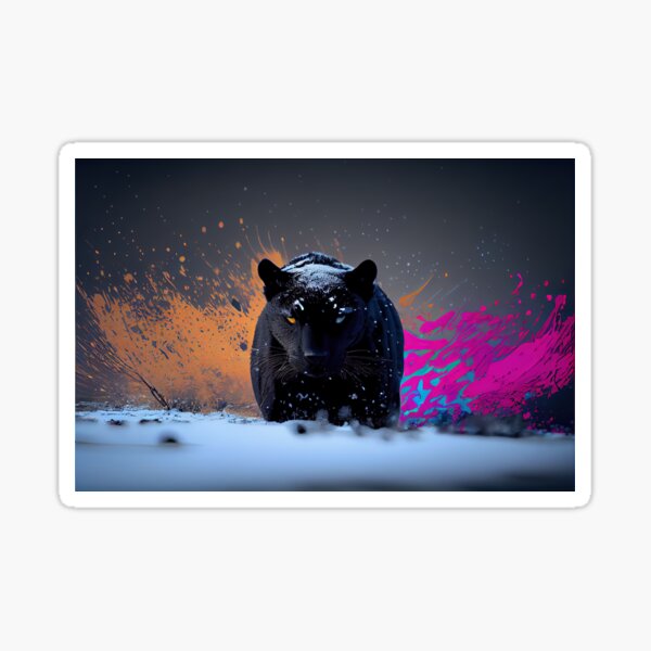 "Puma Hunts Prey" Sticker for Sale by Colourpixels | Redbubble