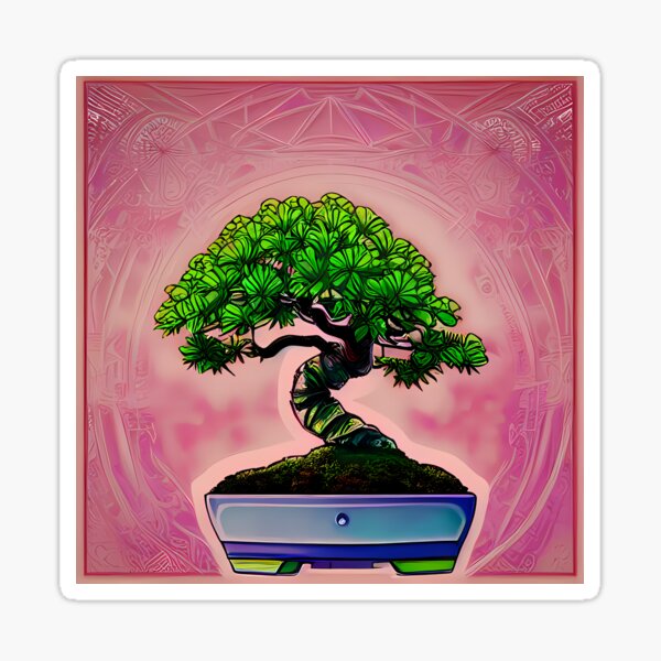 "Bonsai tree " Sticker for Sale by BigBrainArtwork | Redbubble