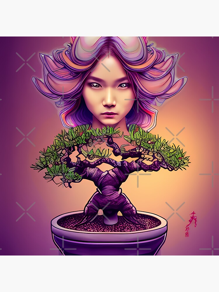 "Bonsai tree anime" Sticker for Sale by BigBrainArtwork | Redbubble