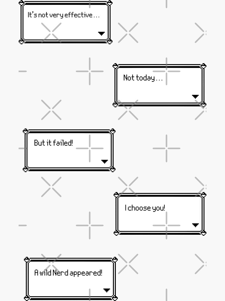 "Pokemon Dialogue Sticker Pack" Sticker for Sale by Daybae Designs ...