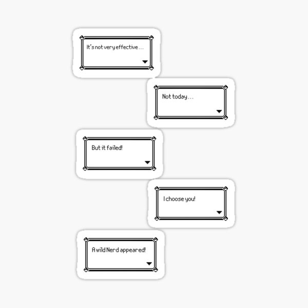 "Pokemon Dialogue Sticker Pack" Sticker for Sale by Daybae Designs ...