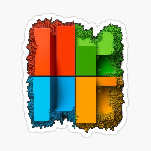 "microsoft logo AI art work" Sticker for Sale by developerfriday ...