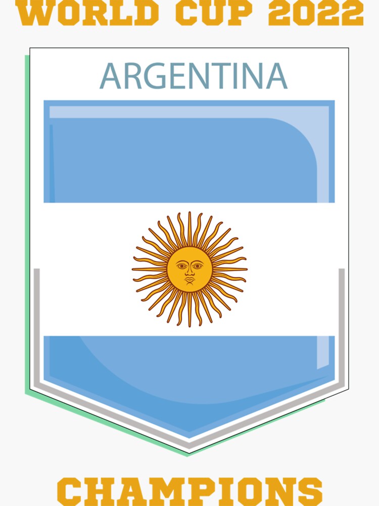 "Argentina World Cup 2022 Winner Champions Football Soccer " Sticker ...