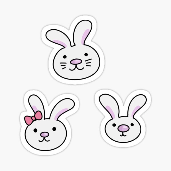 "Cute Bunny Family Sticker Pack" Sticker for Sale by Cassapillar ...