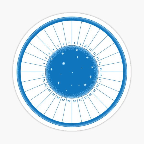 "Simple Blue Universal Mood Tracker" Sticker for Sale by Miru-mir ...