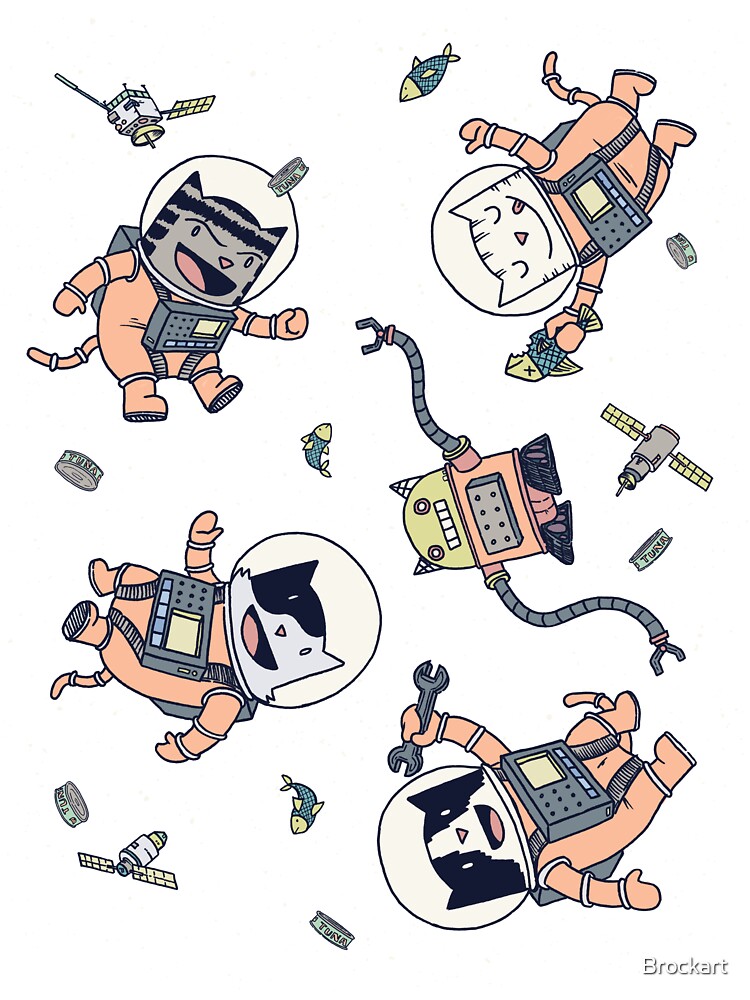 "CatStronauts!" Kids T-Shirt for Sale by Brockart | Redbubble