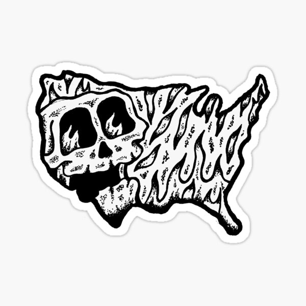 "America Burning" Sticker for Sale by RoughEdges | Redbubble