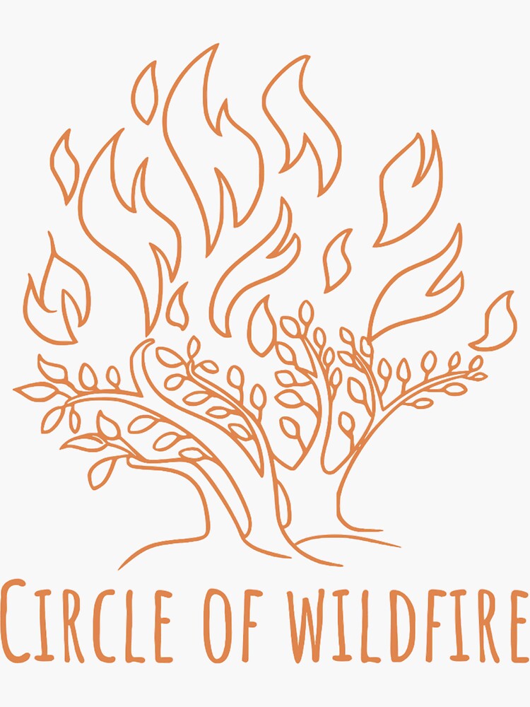 "Circle of Wildfire" Sticker for Sale by brianmcdonald | Redbubble