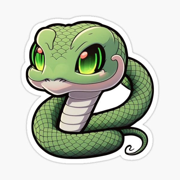 "Cute Chibi Snake" Sticker for Sale by jgvisualarts | Redbubble
