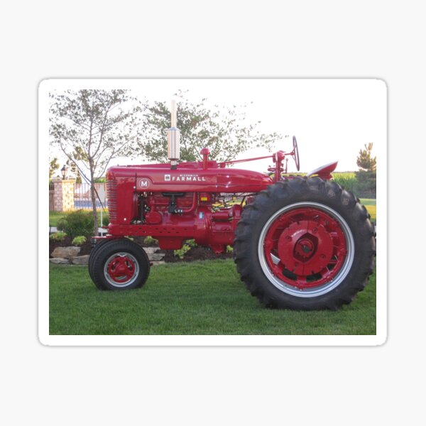 "Farmall M Tractor Postcard" Sticker for Sale by Binnoajimawa | Redbubble