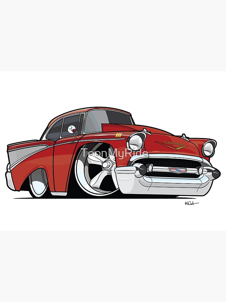 "57 Chev Cartoon" Art Print by ToonMyRide | Redbubble