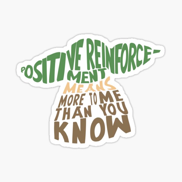 "Cutest Alien Ever = Positive Reinforcement" Sticker for Sale by ...